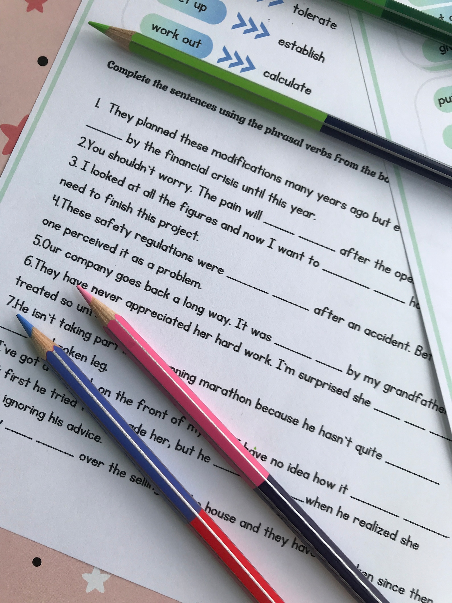 Phrasal Verbs Parts 1, 2, 3 and 4 – English as a Second Language B1 - Etsy