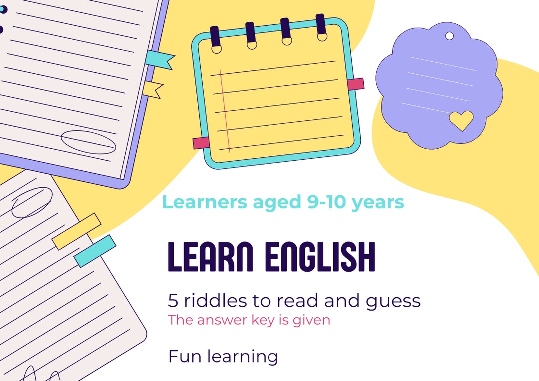 Riddles for English Language Learners. 9-10 Years Old. - Etsy