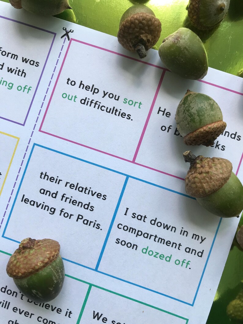 Phrasal Verbs DOMINOES 1 – Matching Exercise B1 ESL - Etsy