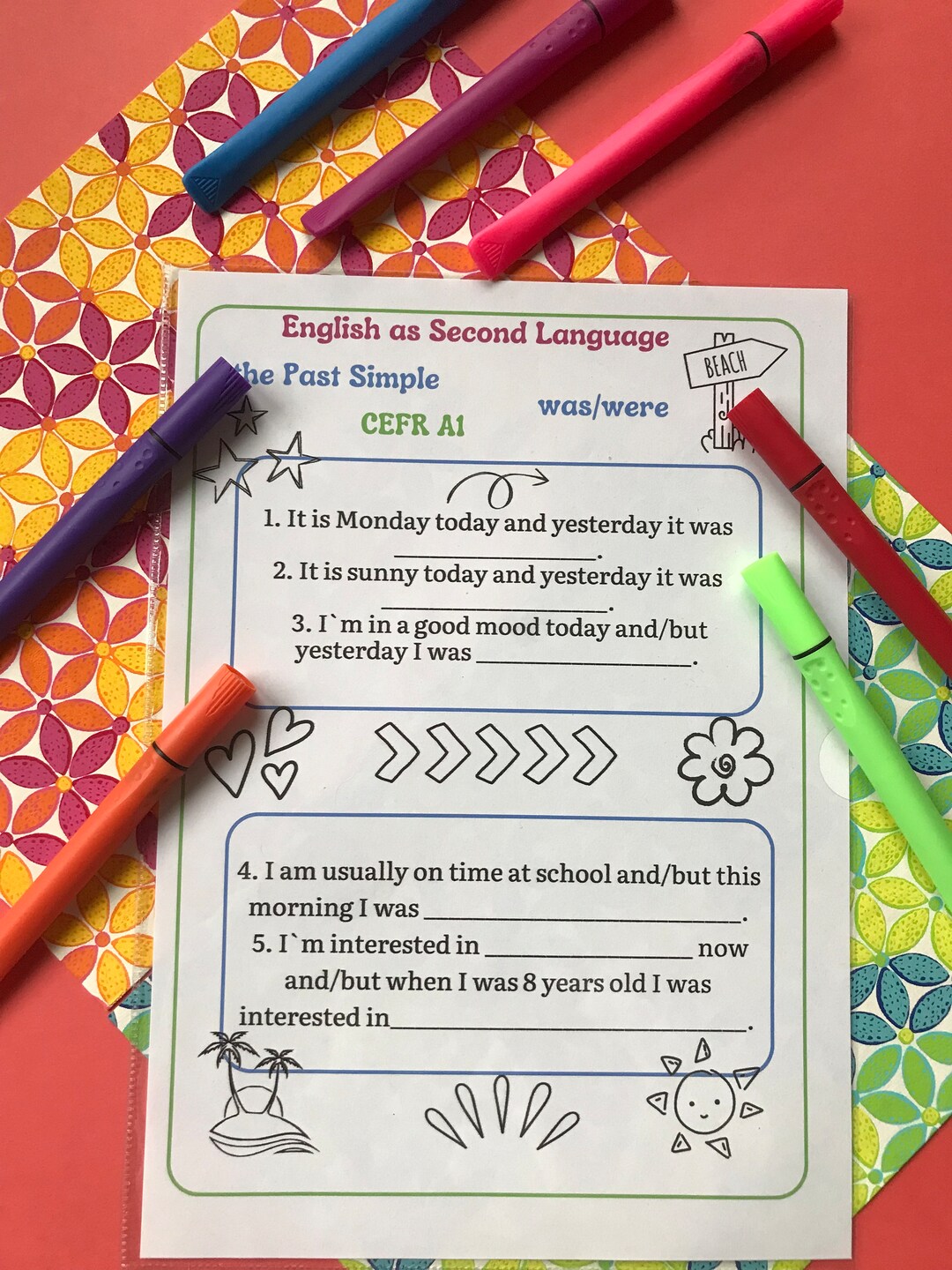 It Was Tuesday Yesterday – the Past Simple A1, ESL - Etsy