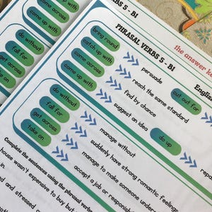 PHRASAL VERBS 5 – English as a Second Language - B1 - Etsy