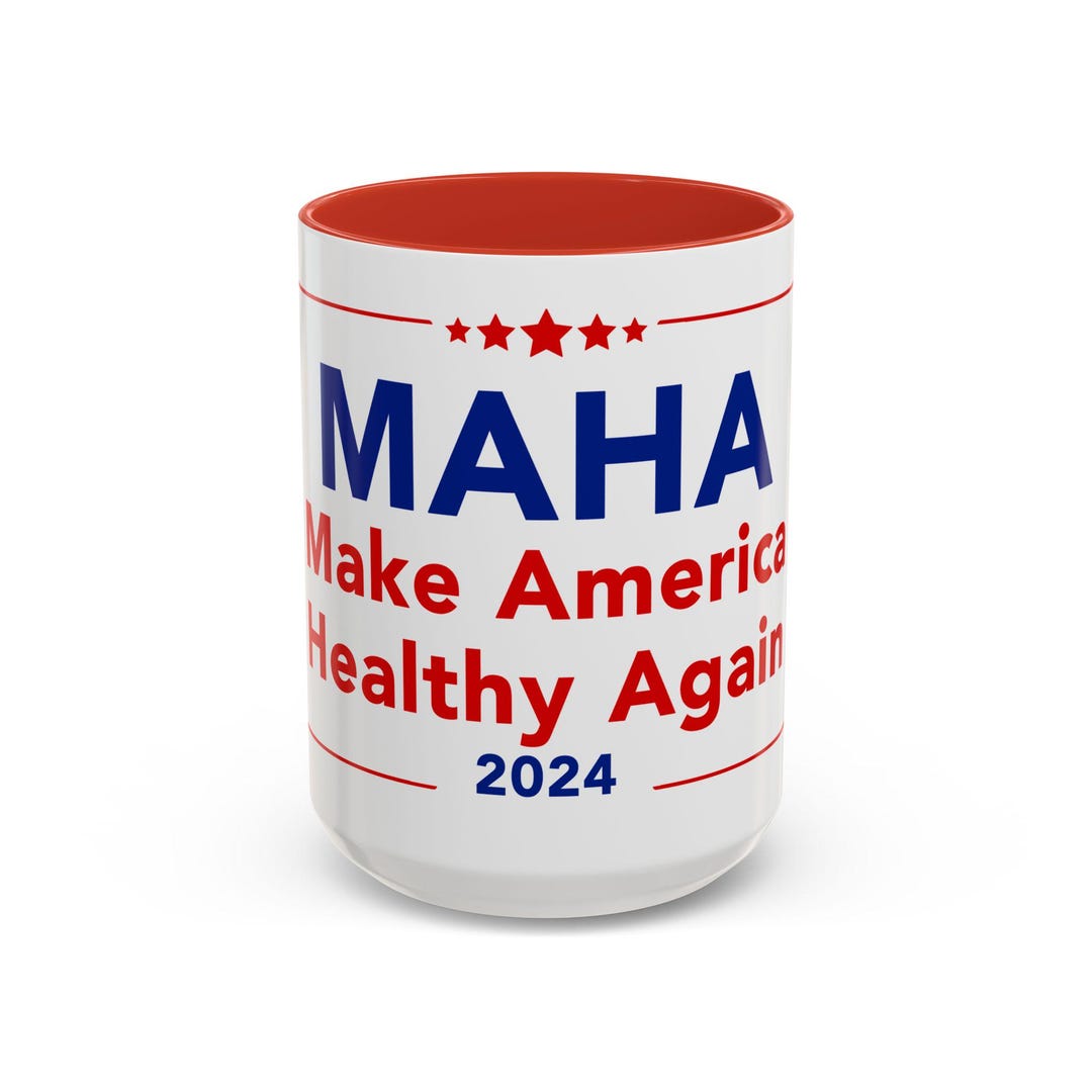MAHA Make America Healthy Again Accent Coffee Mug (15oz) - Etsy