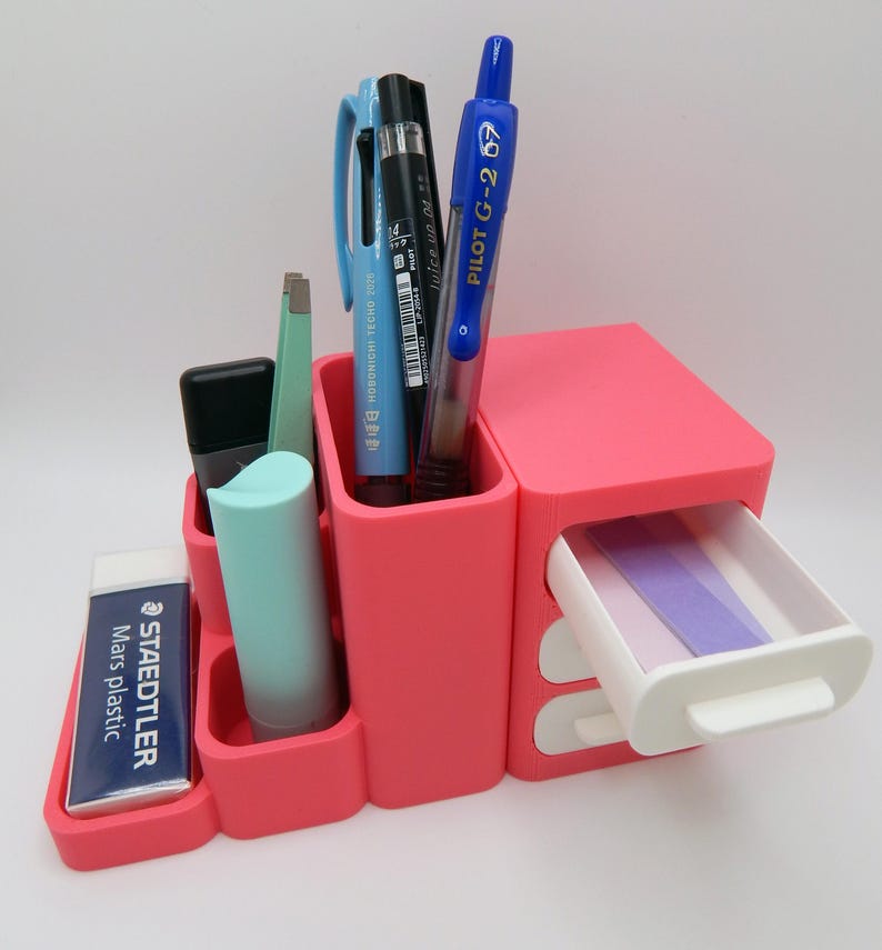 Small Desk Caddy With Drawers, 3D Printed, Choose Your Colors - Etsy