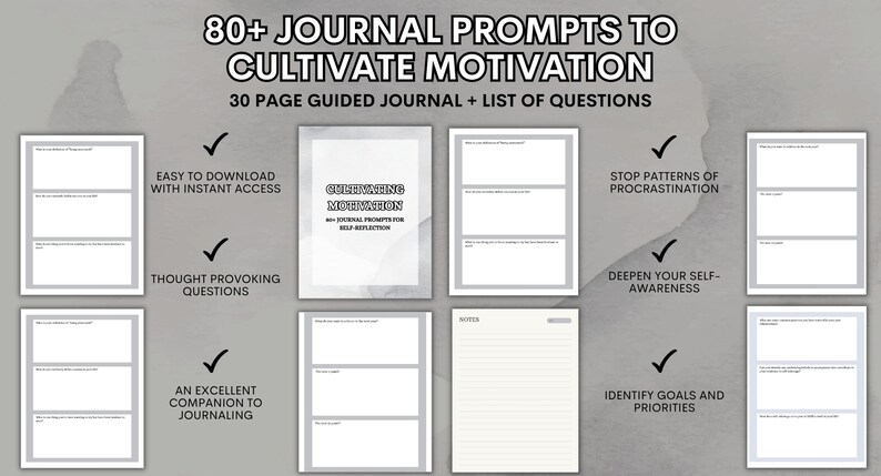 Motivation Journal: 80 Questions to Cultivate Motivation, Stop ...