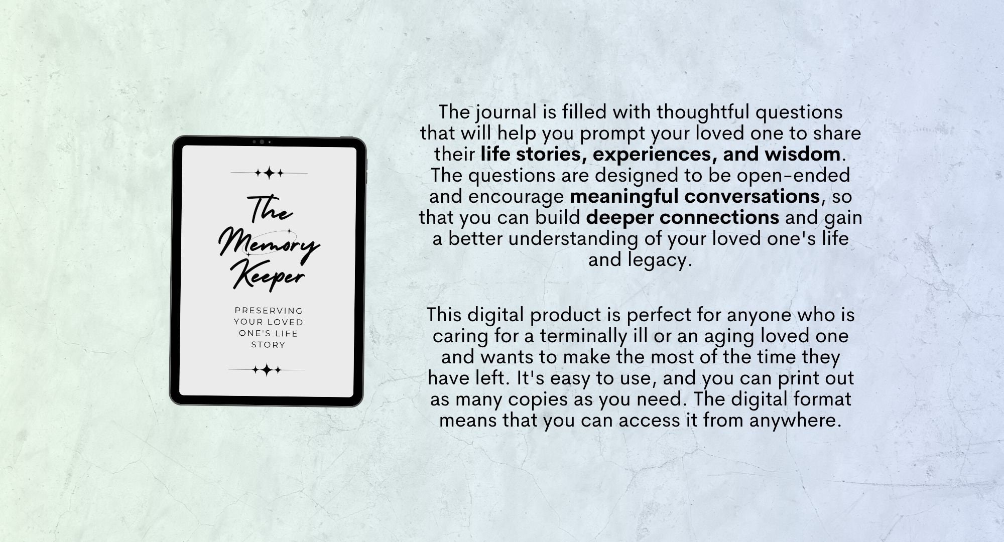 The Memory Keeper: 80 Questions for Loved Ones, Anticipatory Grief ...