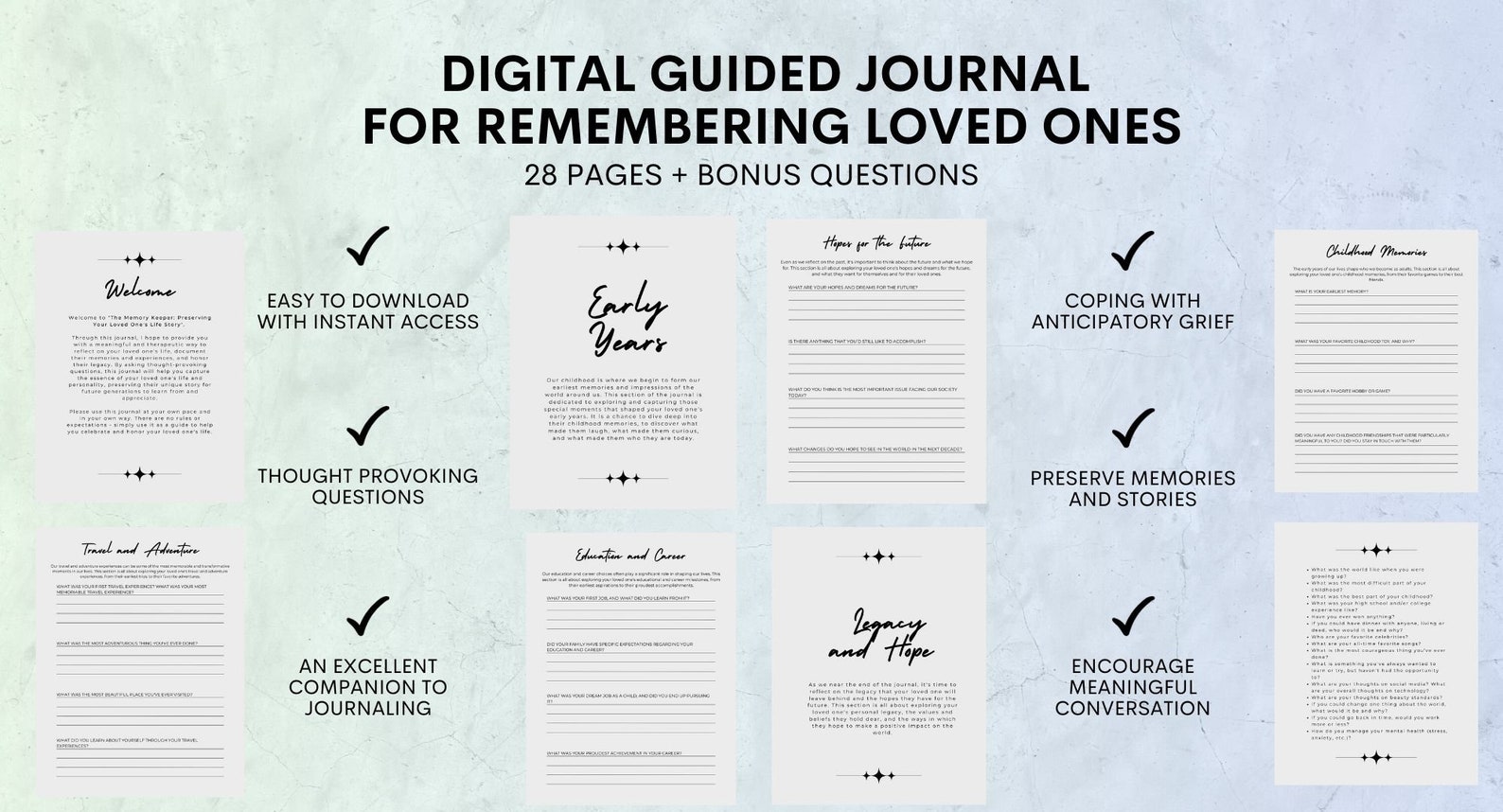 The Memory Keeper: 80 Questions for Loved Ones, Anticipatory Grief ...