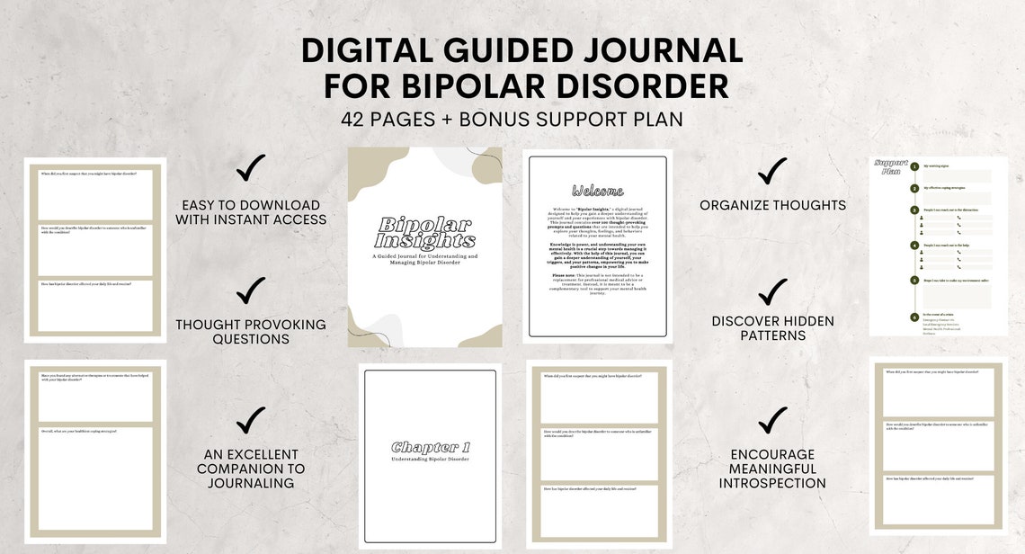 Bipolar Insights: 100 Questions to Process Bipolar Disorder, Guided ...
