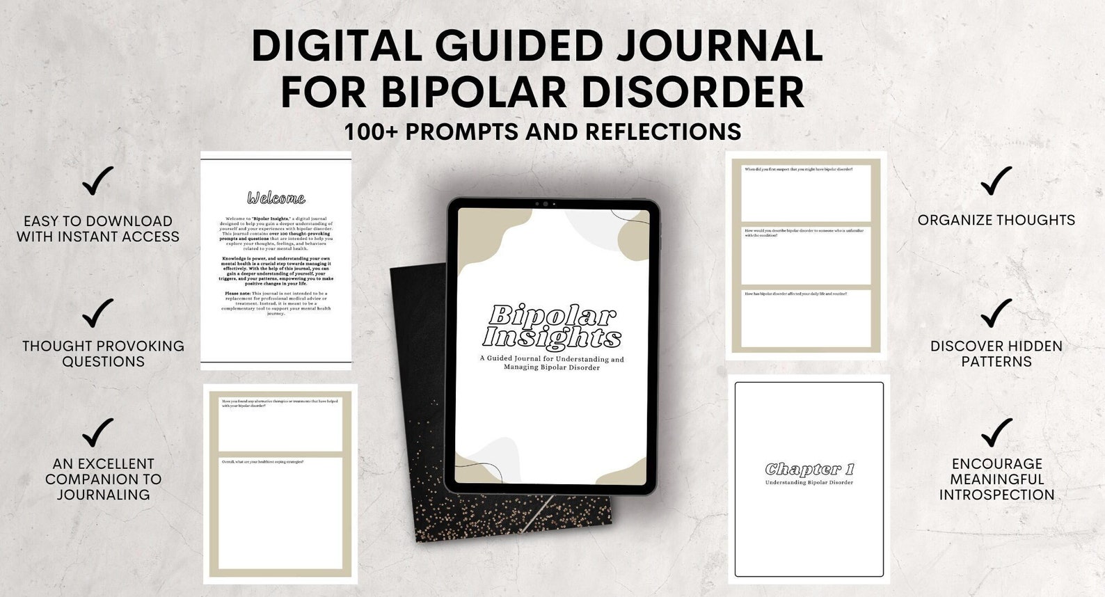 Bipolar Insights: 100 Questions to Process Bipolar Disorder, Guided ...