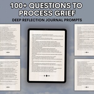 100 Questions to Process Grief: Self-reflection and Healing Journal ...