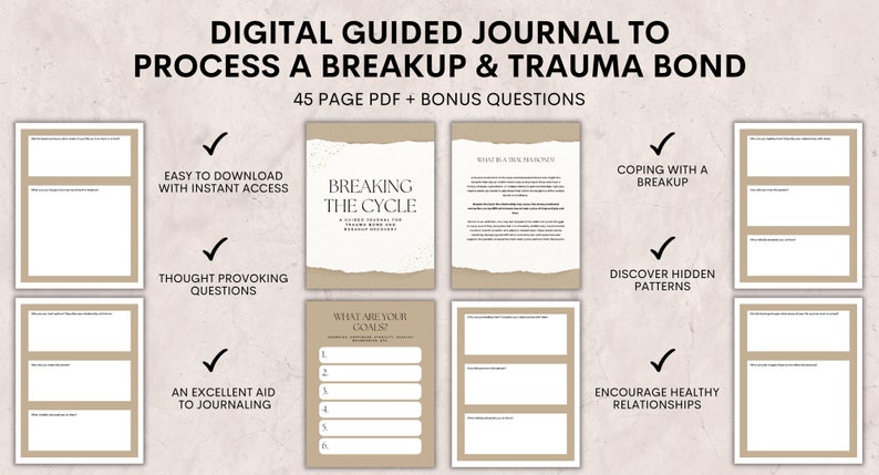 100 Questions to Process a Breakup & Trauma Bond Workbook, Guided ...
