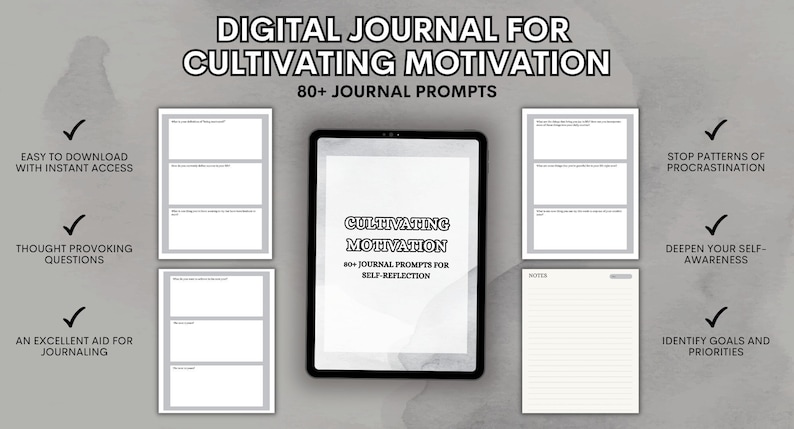 Motivation Journal: 80 Questions to Cultivate Motivation, Stop ...