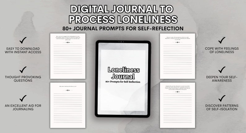 80 Journal Prompts to Process the Feelings of Loneliness, Guided ...