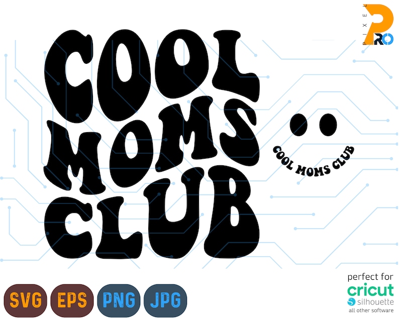 Cool Moms Club Svg Mom to Be Svg Trendy Moms Svg Mom - Etsy