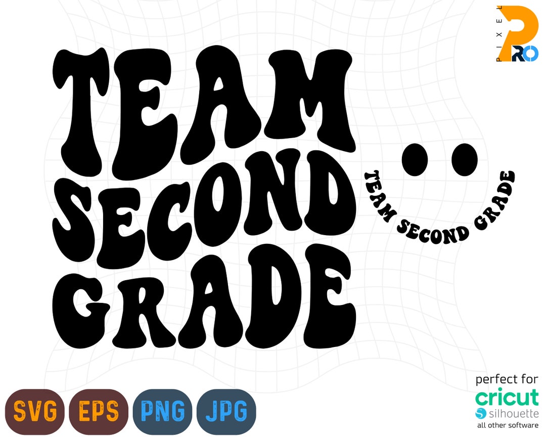 Team Second Grade Svg, 2nd Grade Squad Svg, First Day of School Svg ...