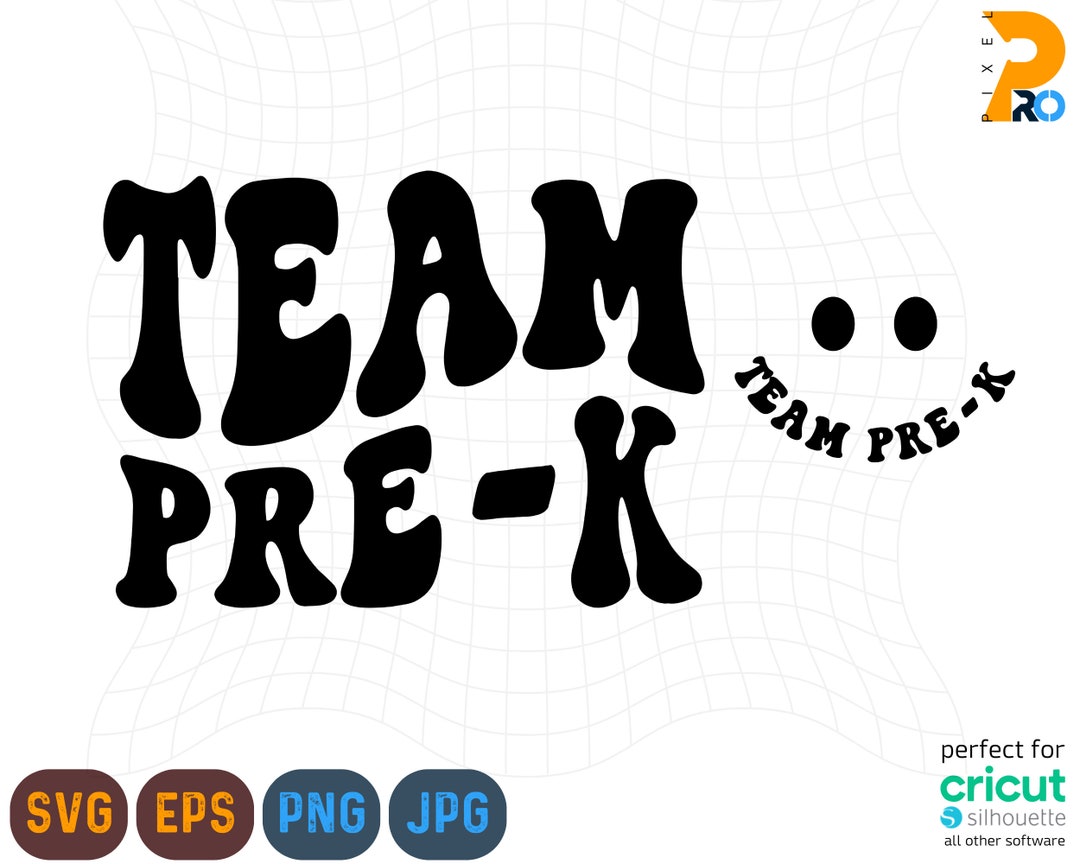 Team Pre-k Svg, Pre-school Squad Svg, First Day of School Svg, Back to ...