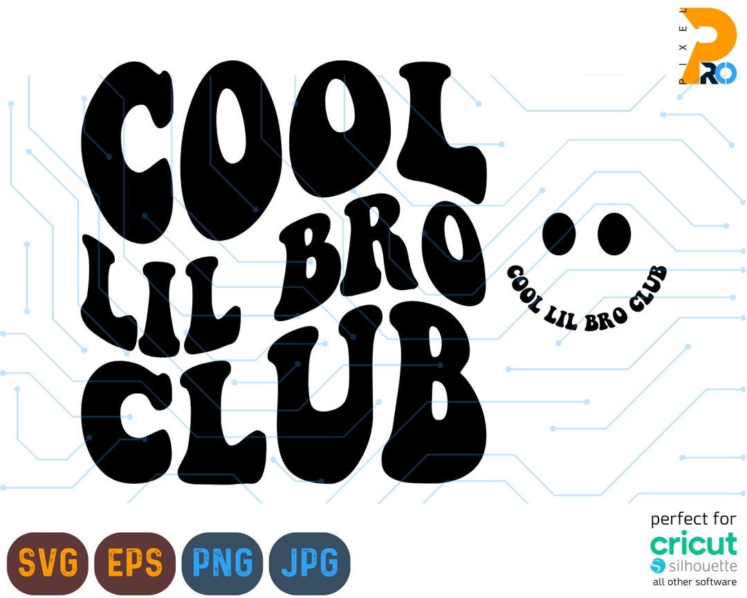 Groovy Siblings SVG, Cool Lil Bro Lil Sis Big Bro Big Sis T-shirts ...