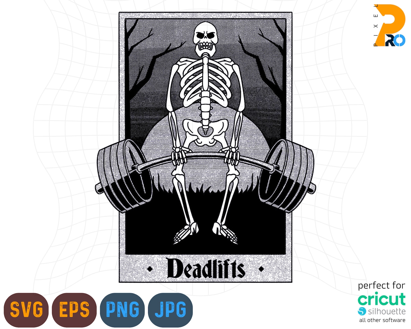 Skeleton Tarot Svg, Deadlift Skeleton Svg, Fitness Svg, Funny Gym Svg ...