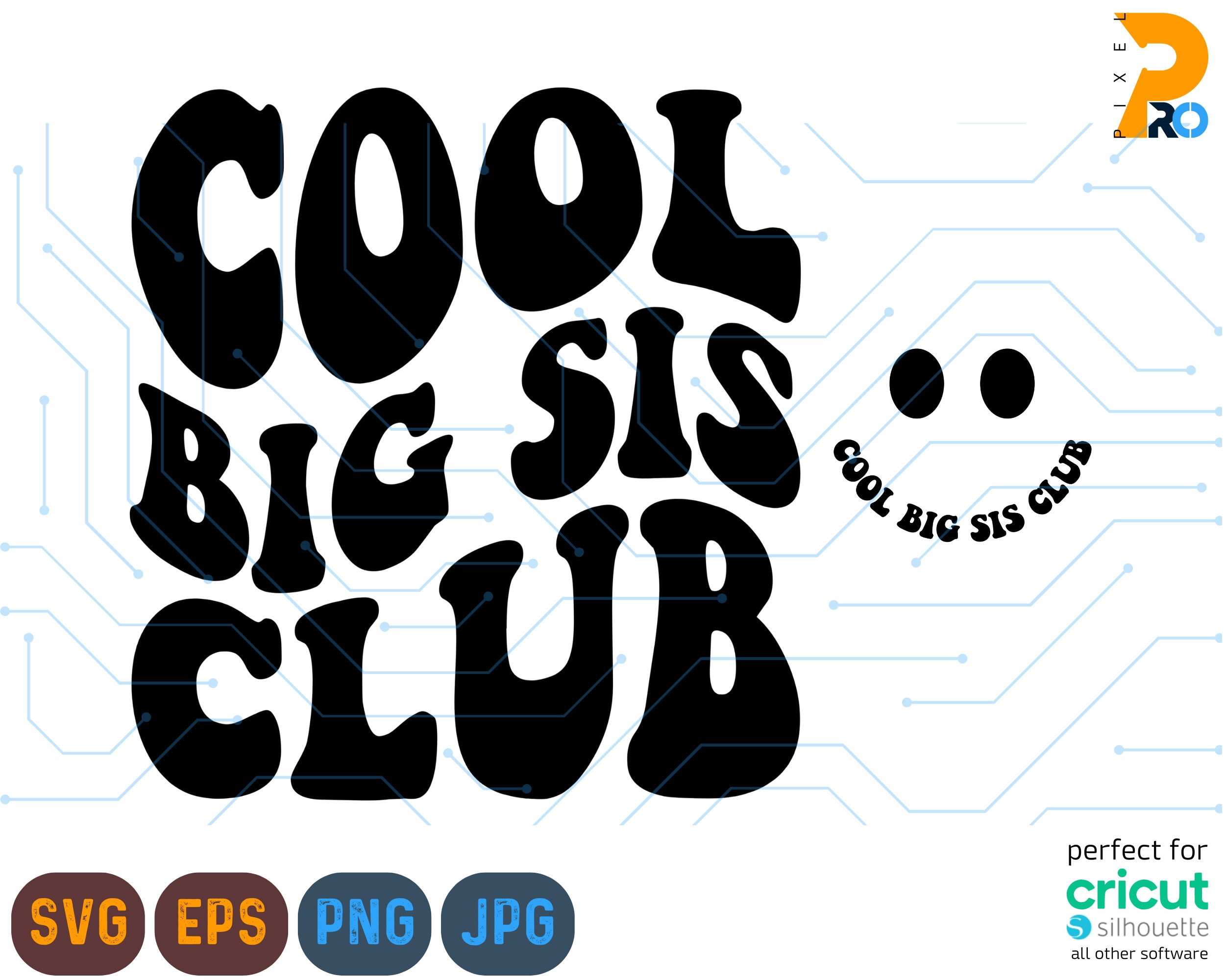 Cool Big Sis Club SVG Sister Life PNG Sister T-shirt - Etsy México