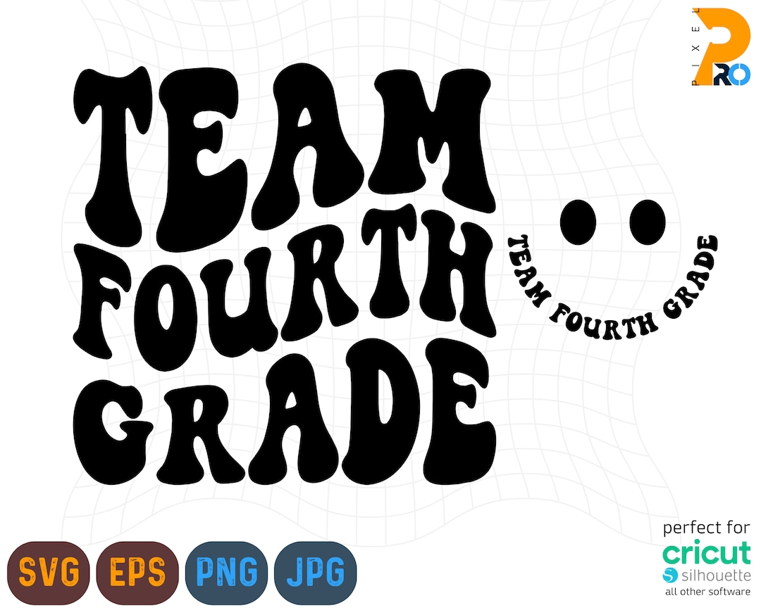 Team Fourth Grade Svg, 4th Grade Squad Svg, First Day of School Svg ...