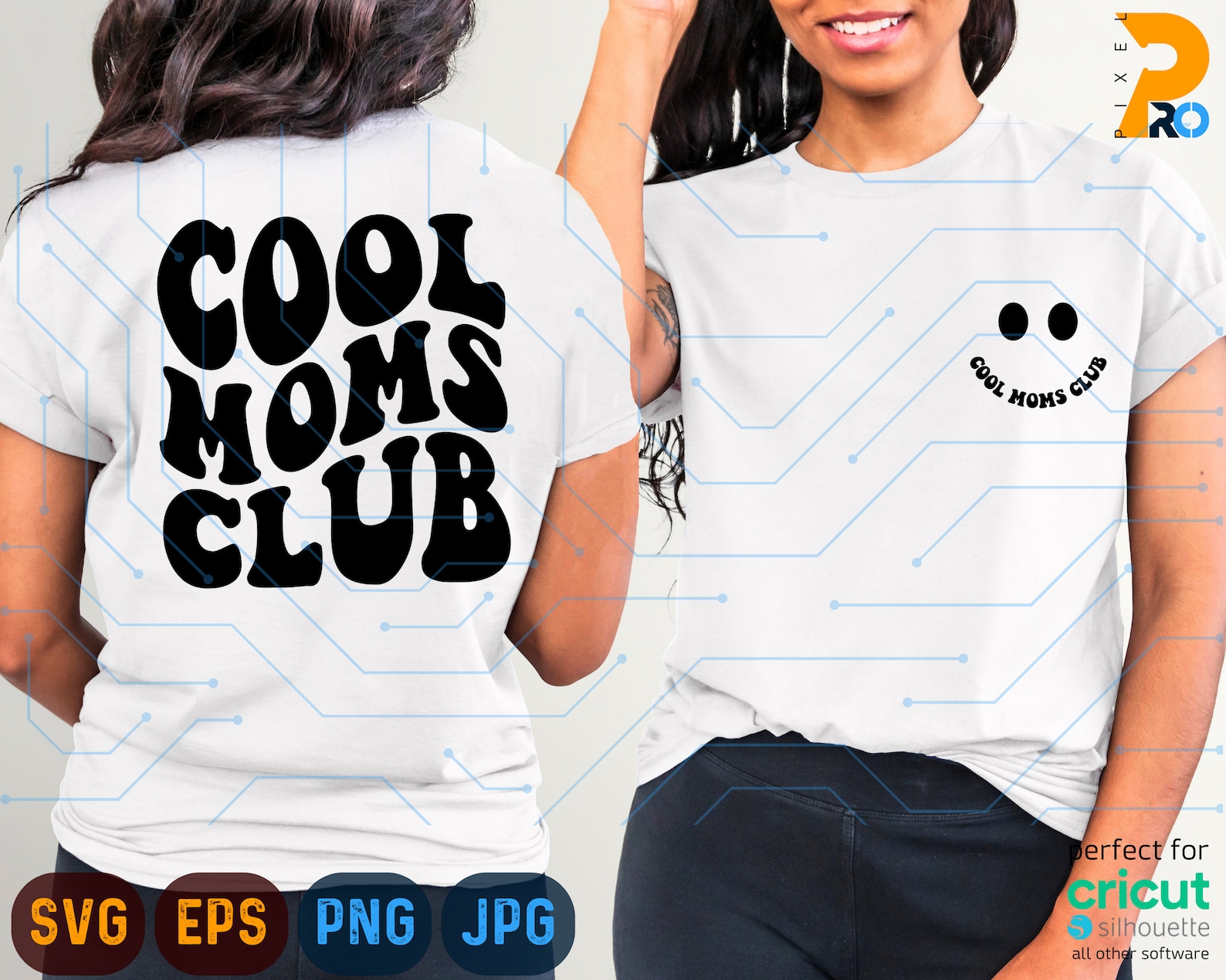 Cool Moms Club Svg Mom to Be Svg Trendy Moms Svg Mom - Etsy