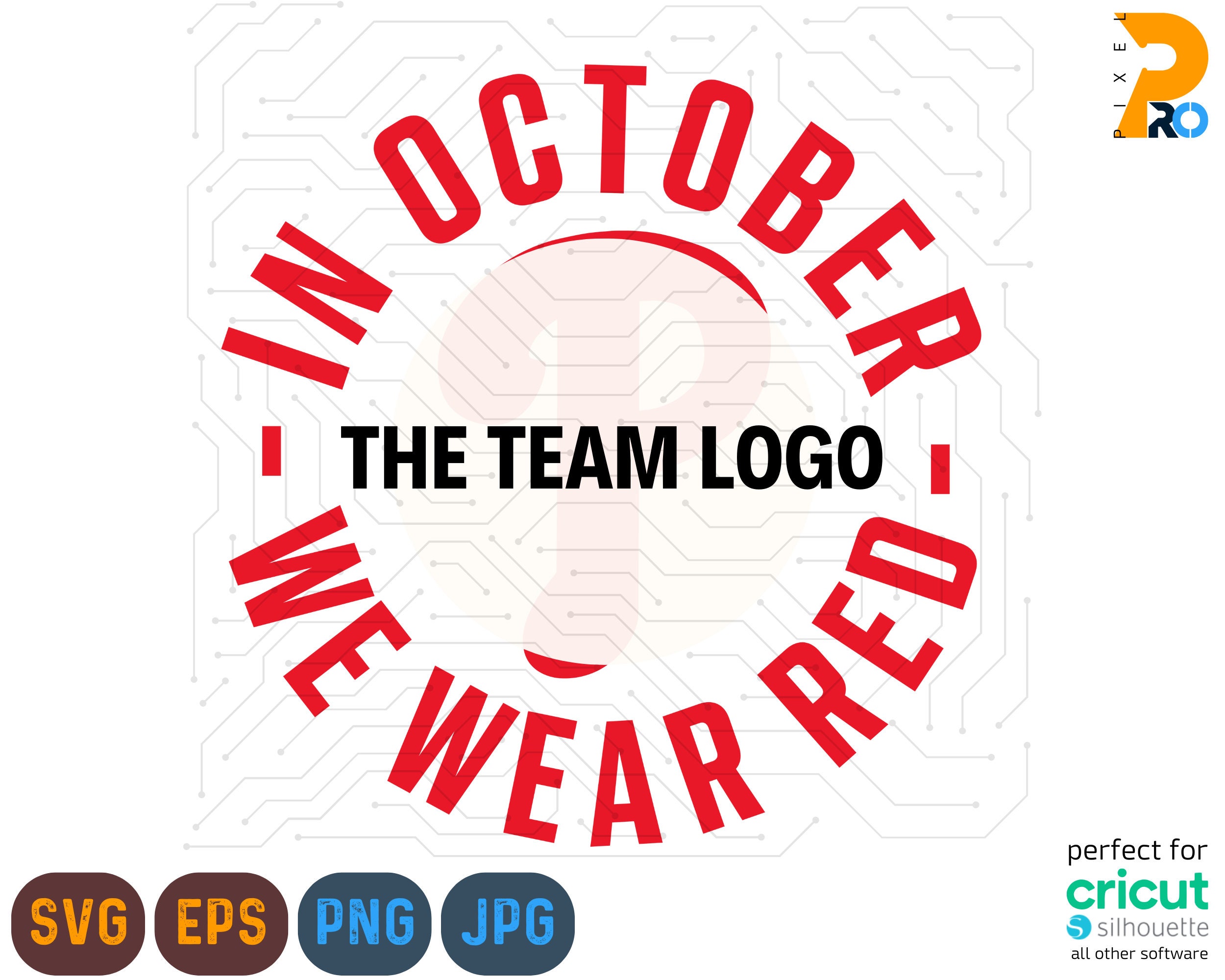 In October We Wear Red Svg, October Svg, Baseball Svg, We Wear Red Svg ...