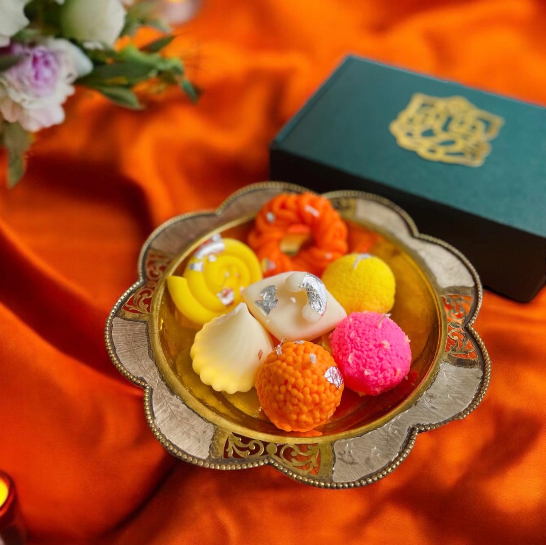 Mithai Candles | Diwali Gift Box| Desi Personalized Custom Favors ...