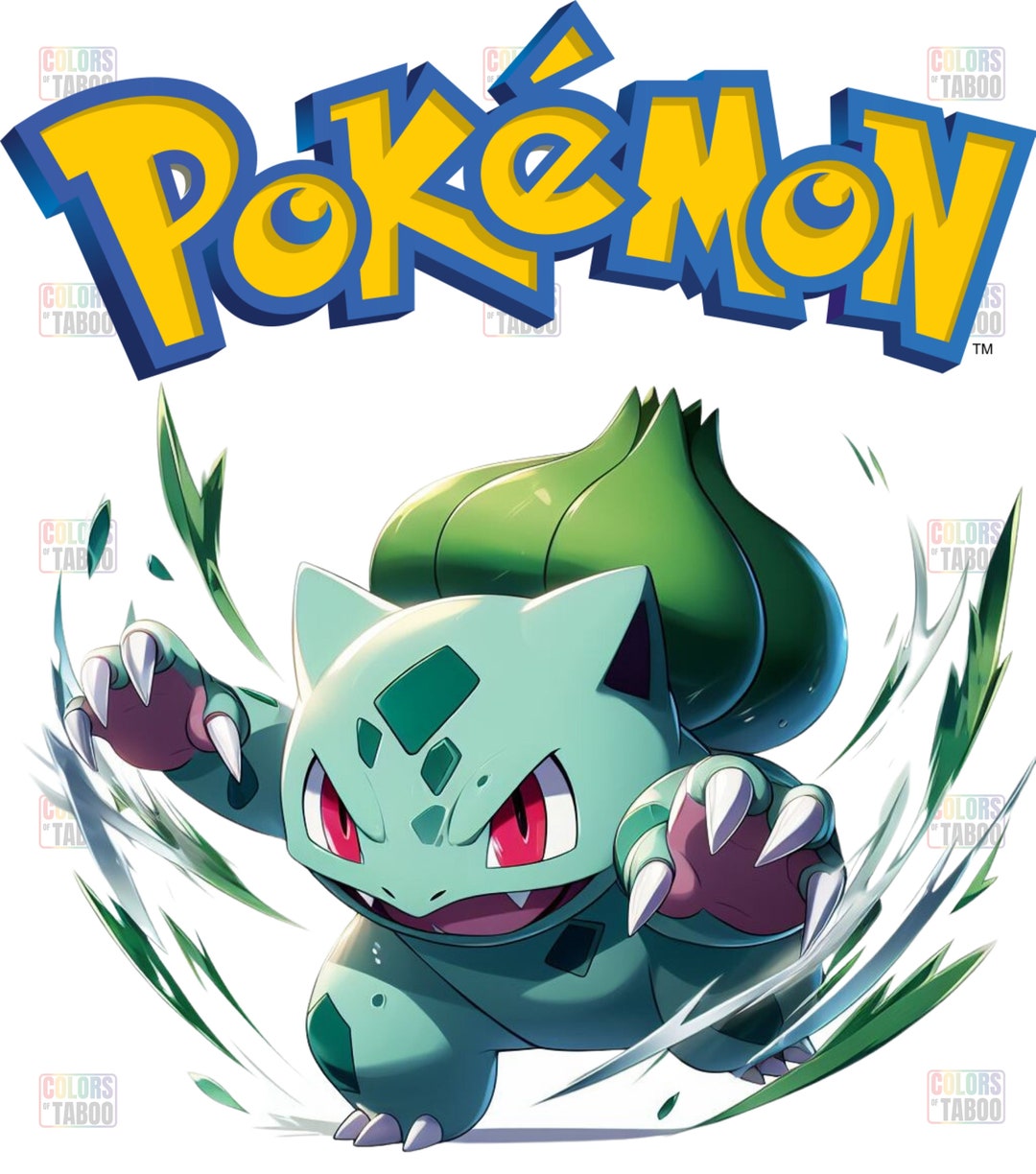 Razor Leaf Bulbasaur 2 SVG PNG Pokemon Pikachu Png - Etsy