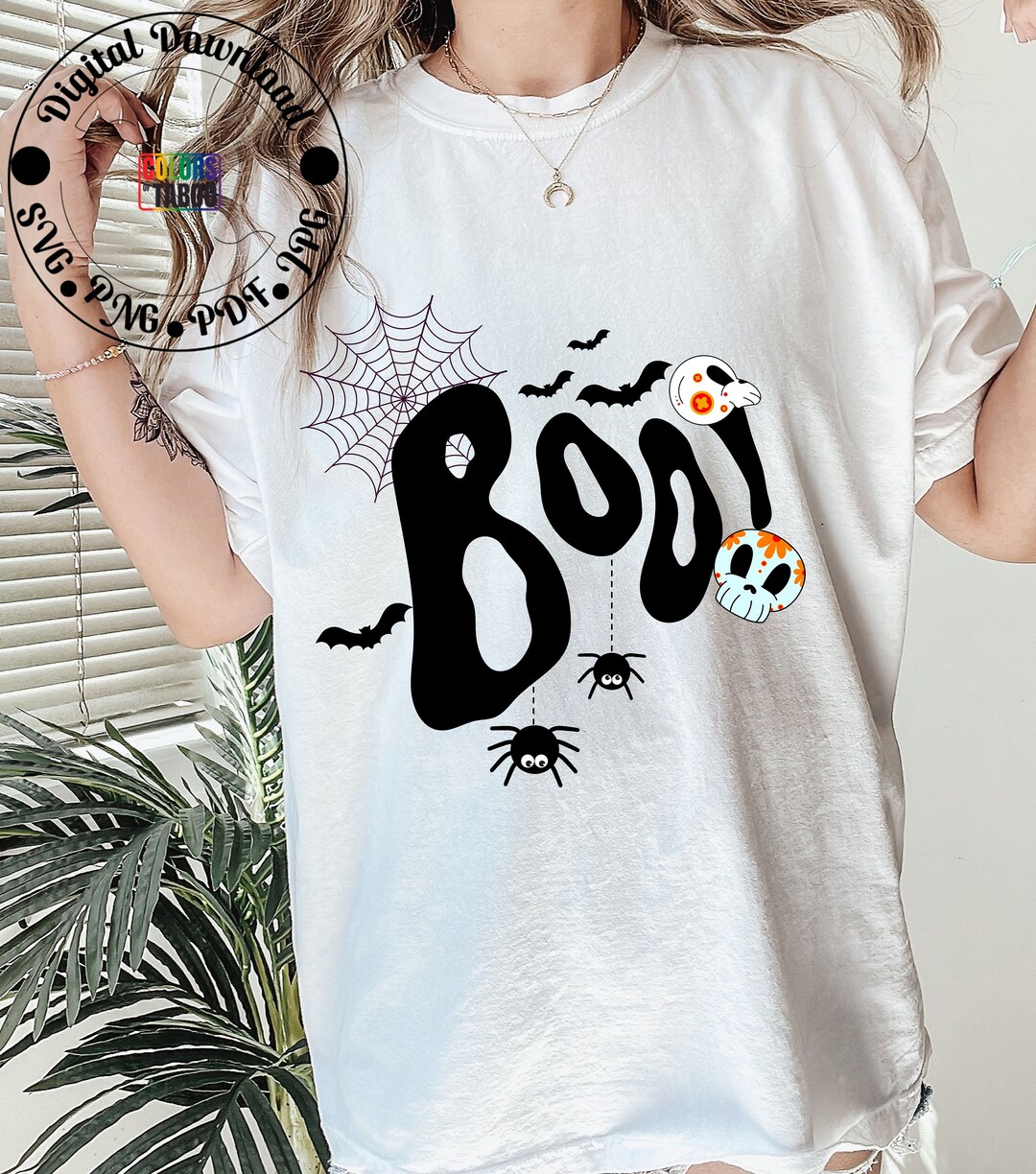 Boo Skull SVG PNG PDF Halloween Svg Halloween Shirt Svg - Etsy