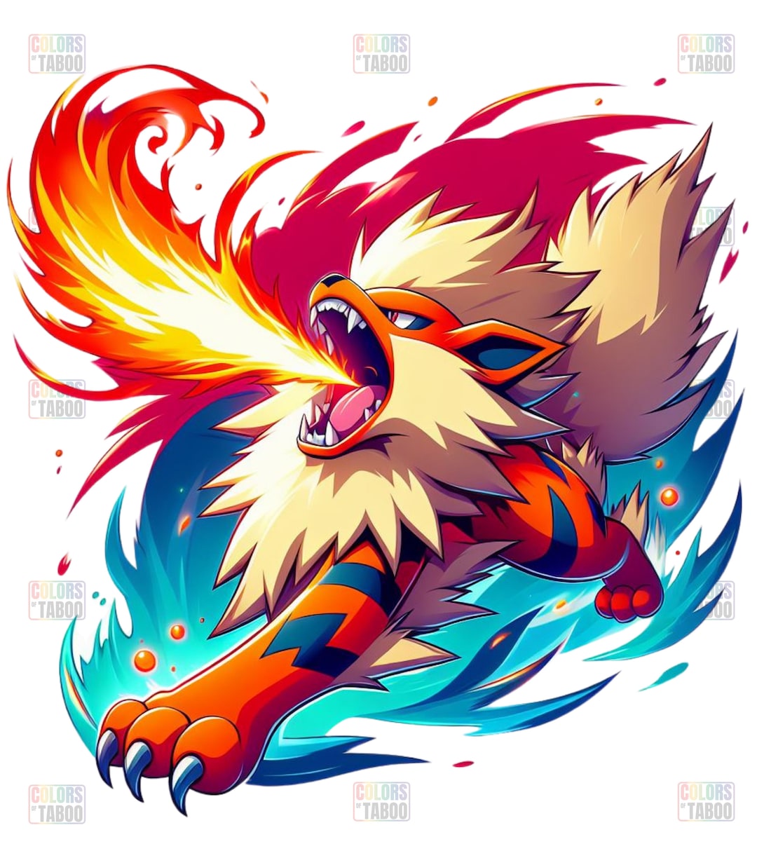 Lord of Fire Arcanine 4 SVG PNG Pokemon Arcanine Png - Etsy