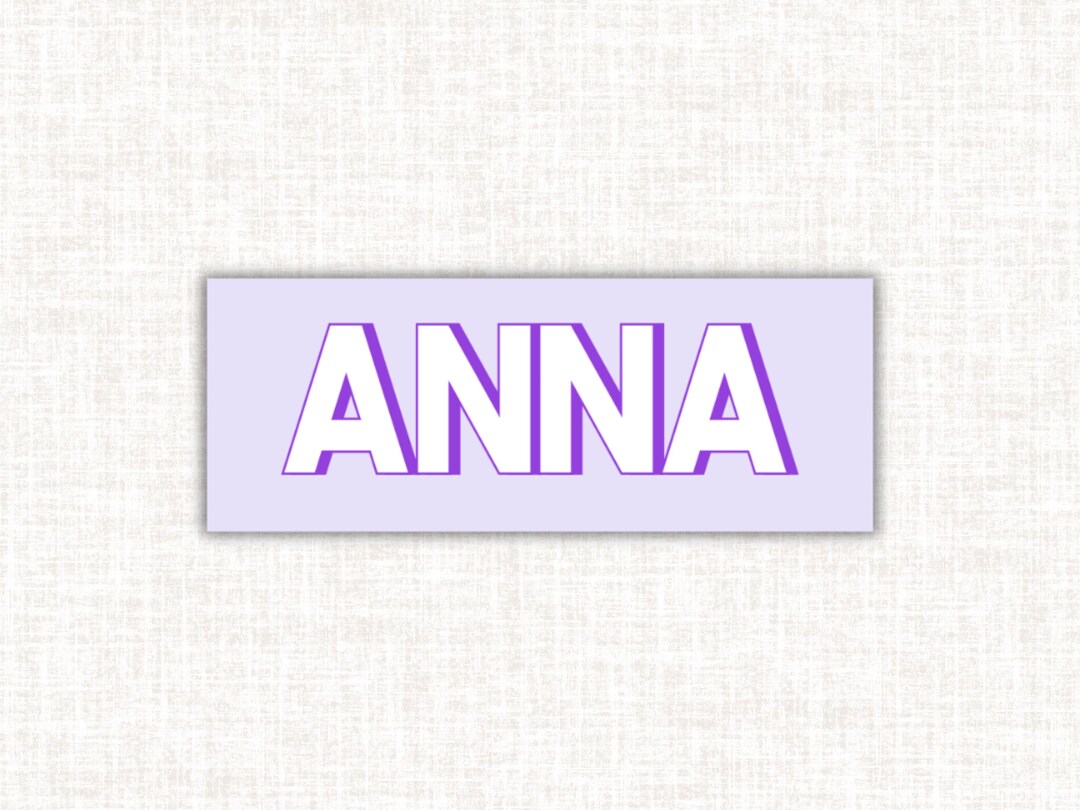 Personalized White & Purple Name Labels: Water-resistant Vinyl Stickers ...