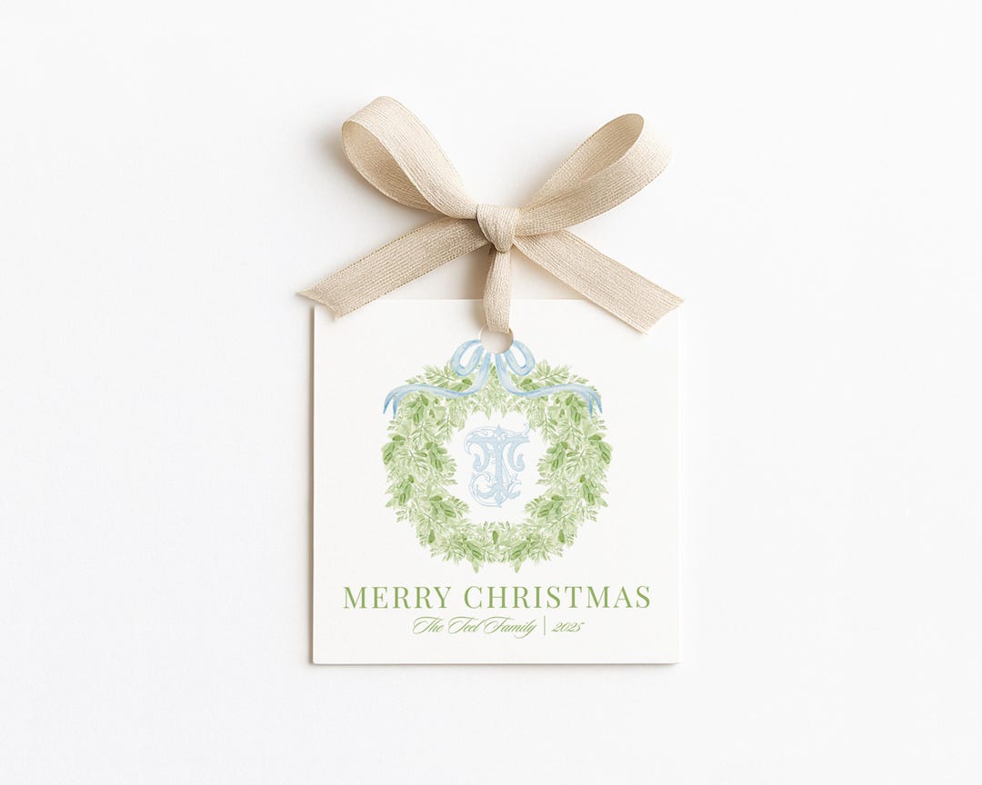 Square Christmas Gift Tags | Printed Holiday Gift Tags | Personalized ...