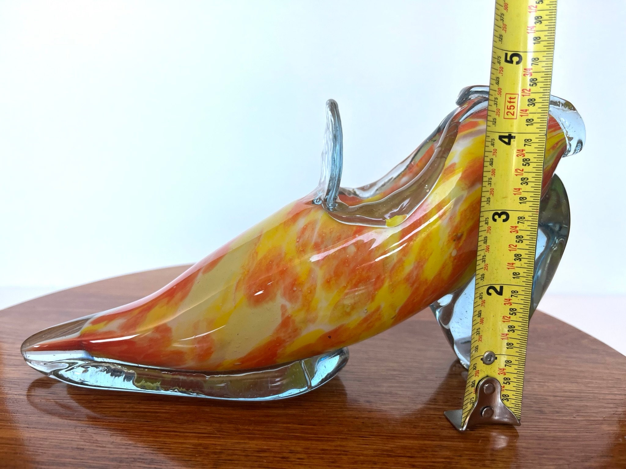 Murano Glass Heeled Shoe Large 8.5 Paperweight Art Piece. - Etsy