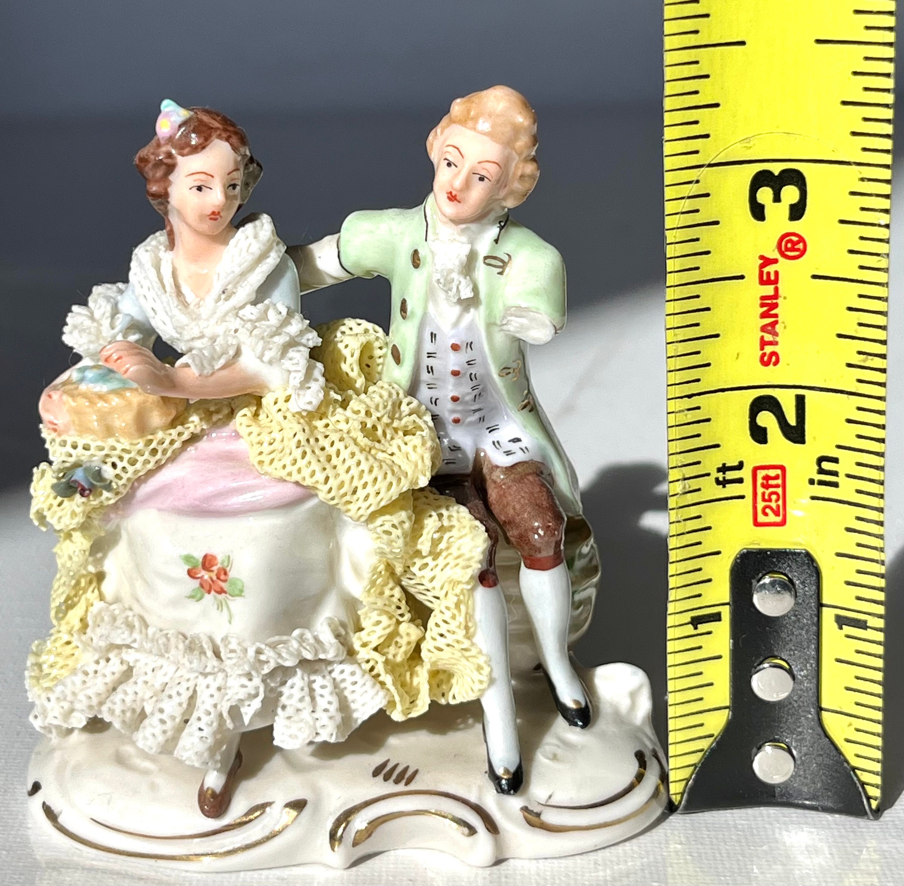 Dresden Meissen German Victorian Couple Figurine Damaged - Etsy