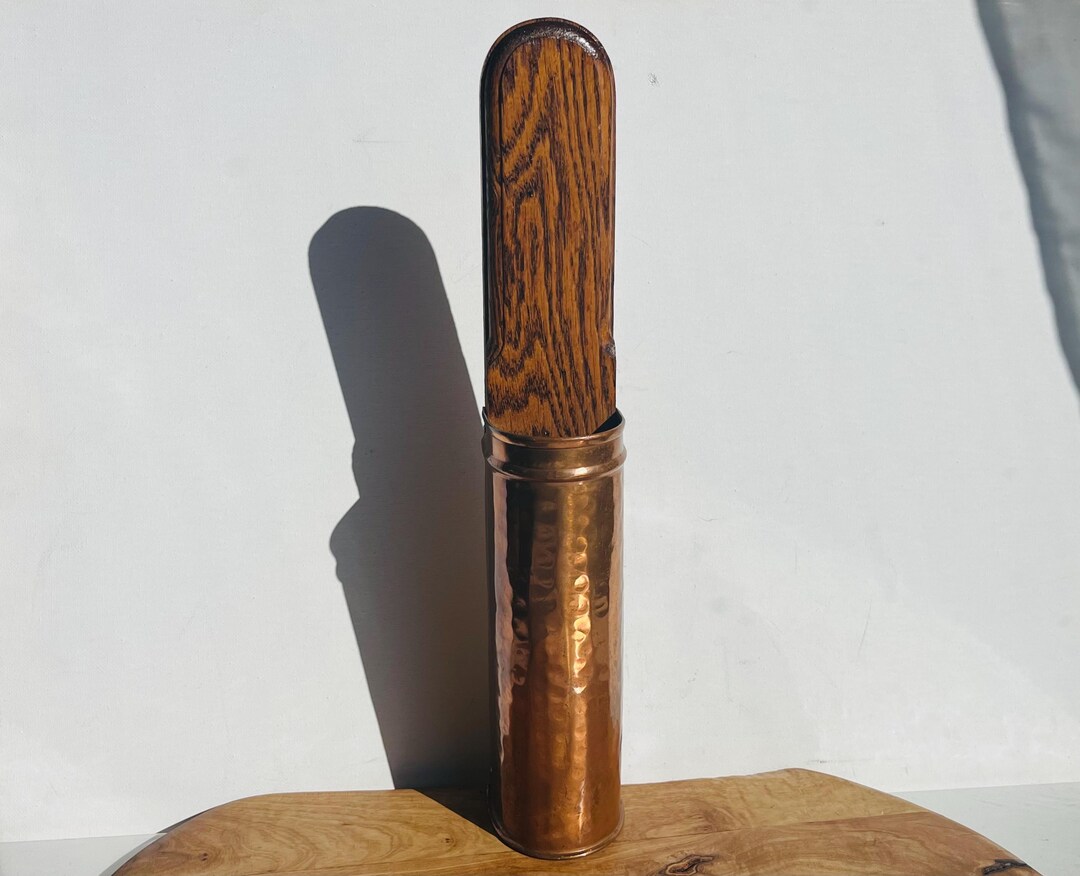 Vintage Rex Morton Hand Hammered Copper and Wood Match Stick Holder - Etsy