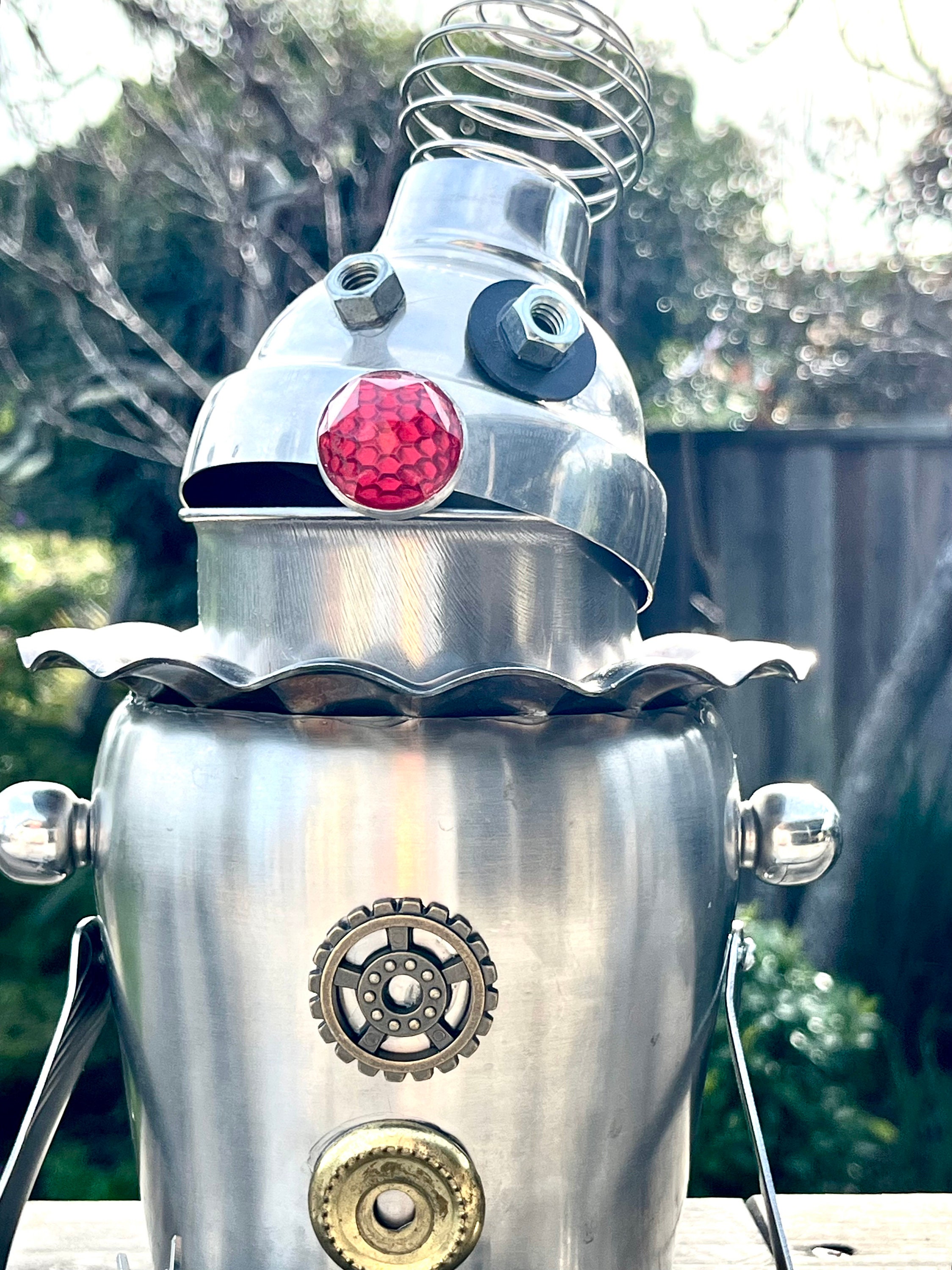 Whimsical Clown / Robot Art Sculpture - Recycled Art- Found Art ...