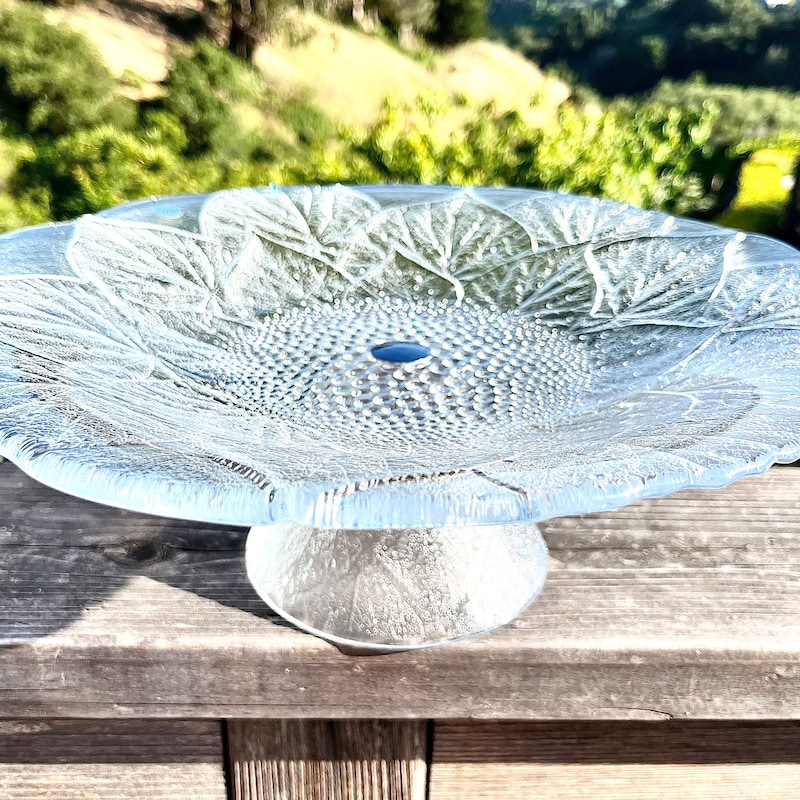 Large Crystal Cake Platter - Etsy