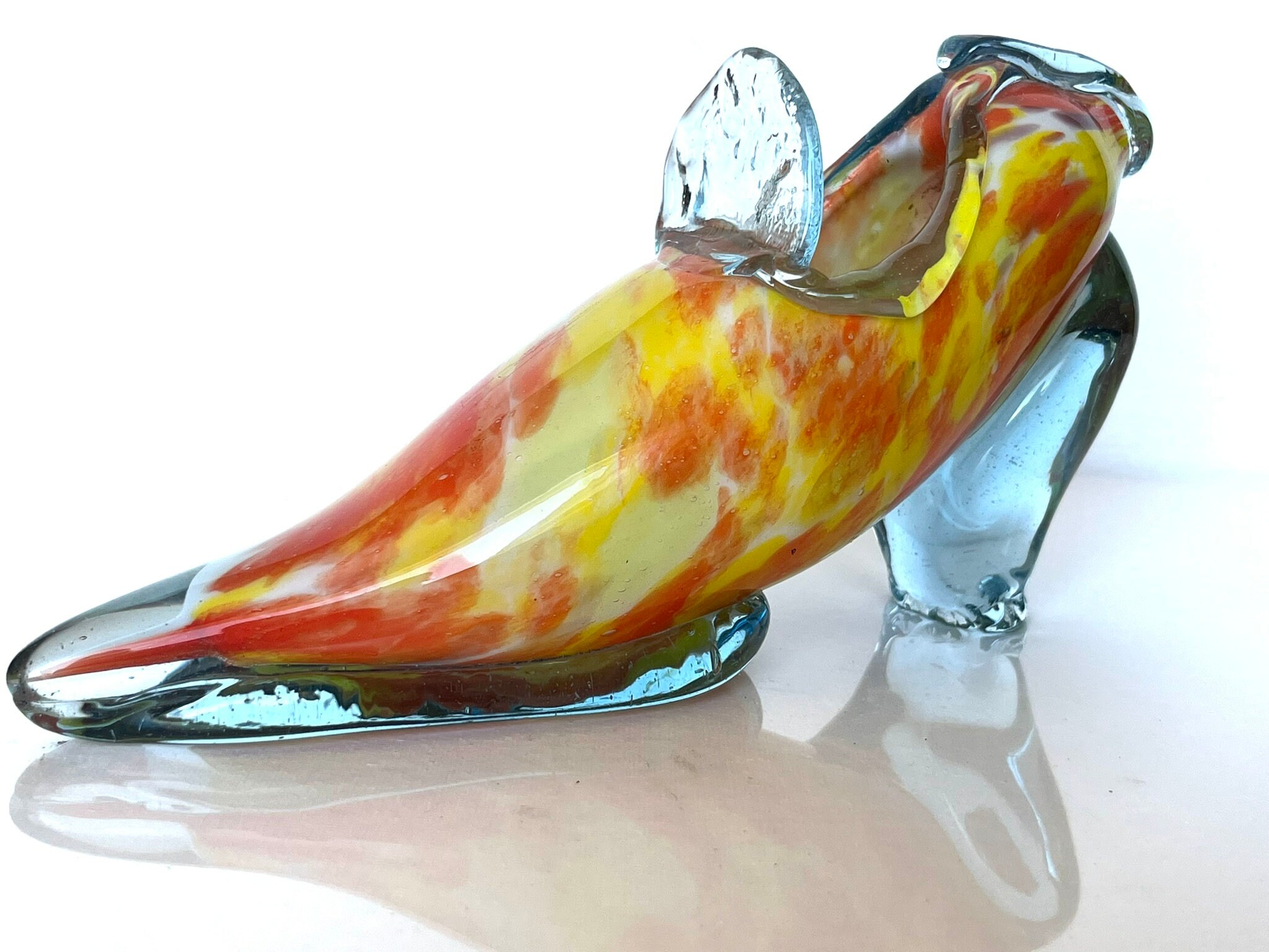 Murano Glass Heeled Shoe Large 8.5 Paperweight Art Piece. - Etsy