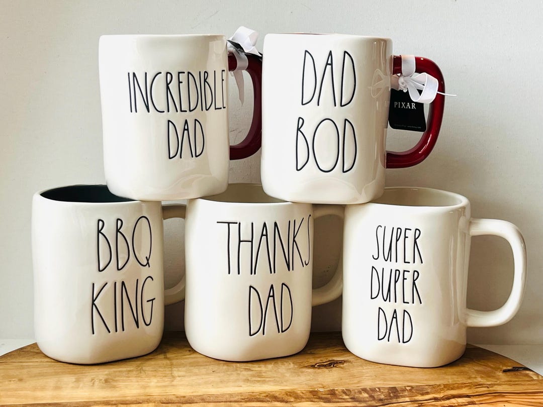 Rae Dunn Fathers Day, Dad, Birthday Mugs, Incredibles, Pixar -sold ...