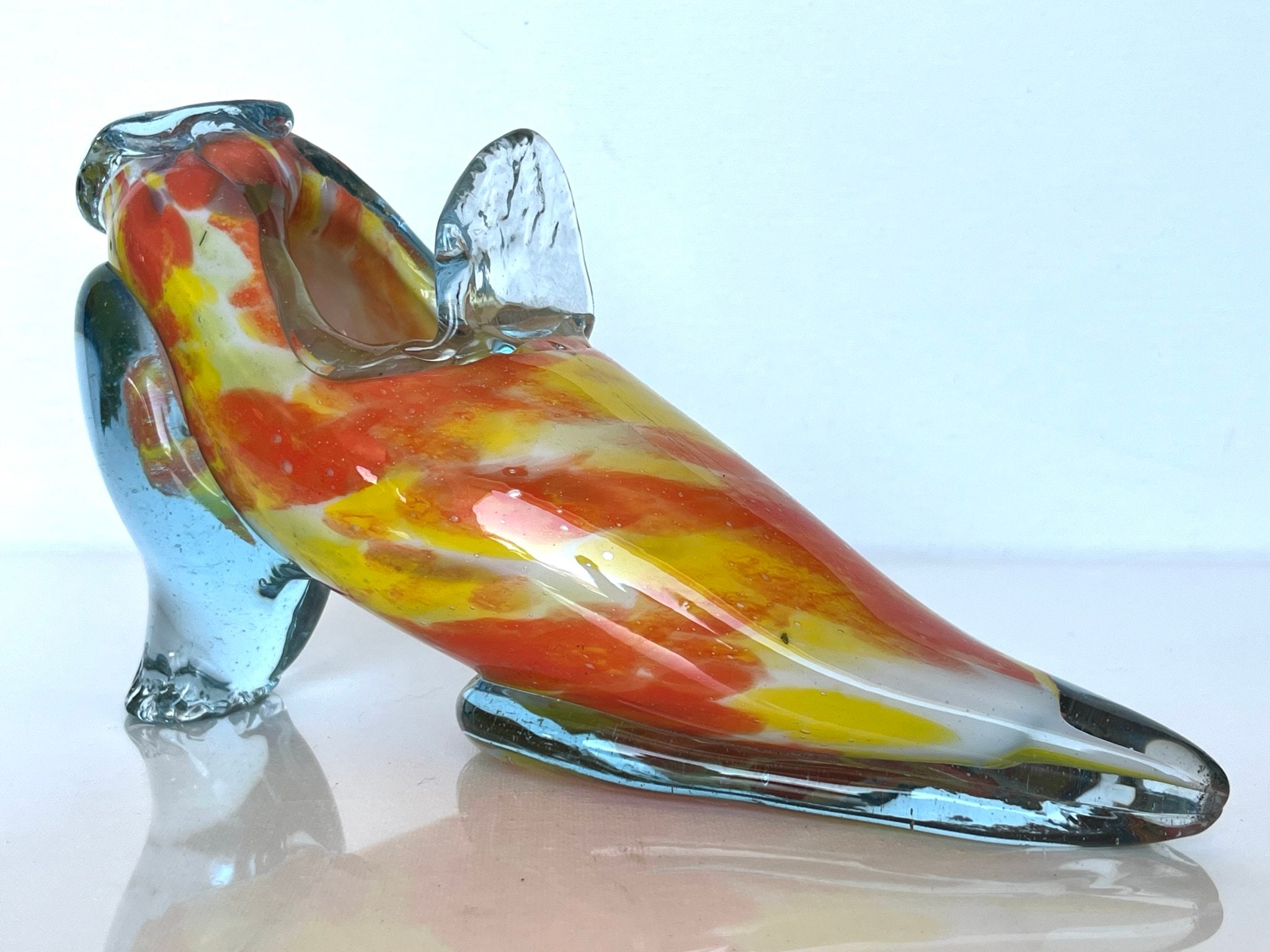 Murano Glass Heeled Shoe Large 8.5 Paperweight Art Piece. - Etsy