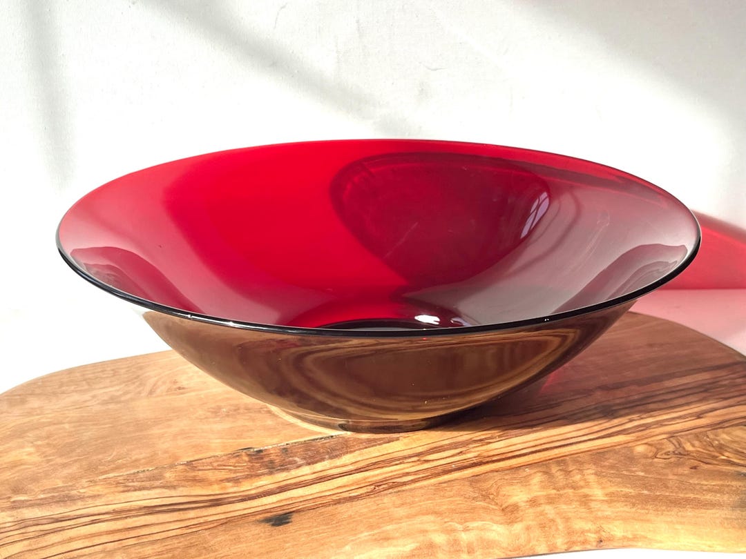 Anchor Hocking Royal Ruby Red Depression Glass Serving/salad Bowl ...