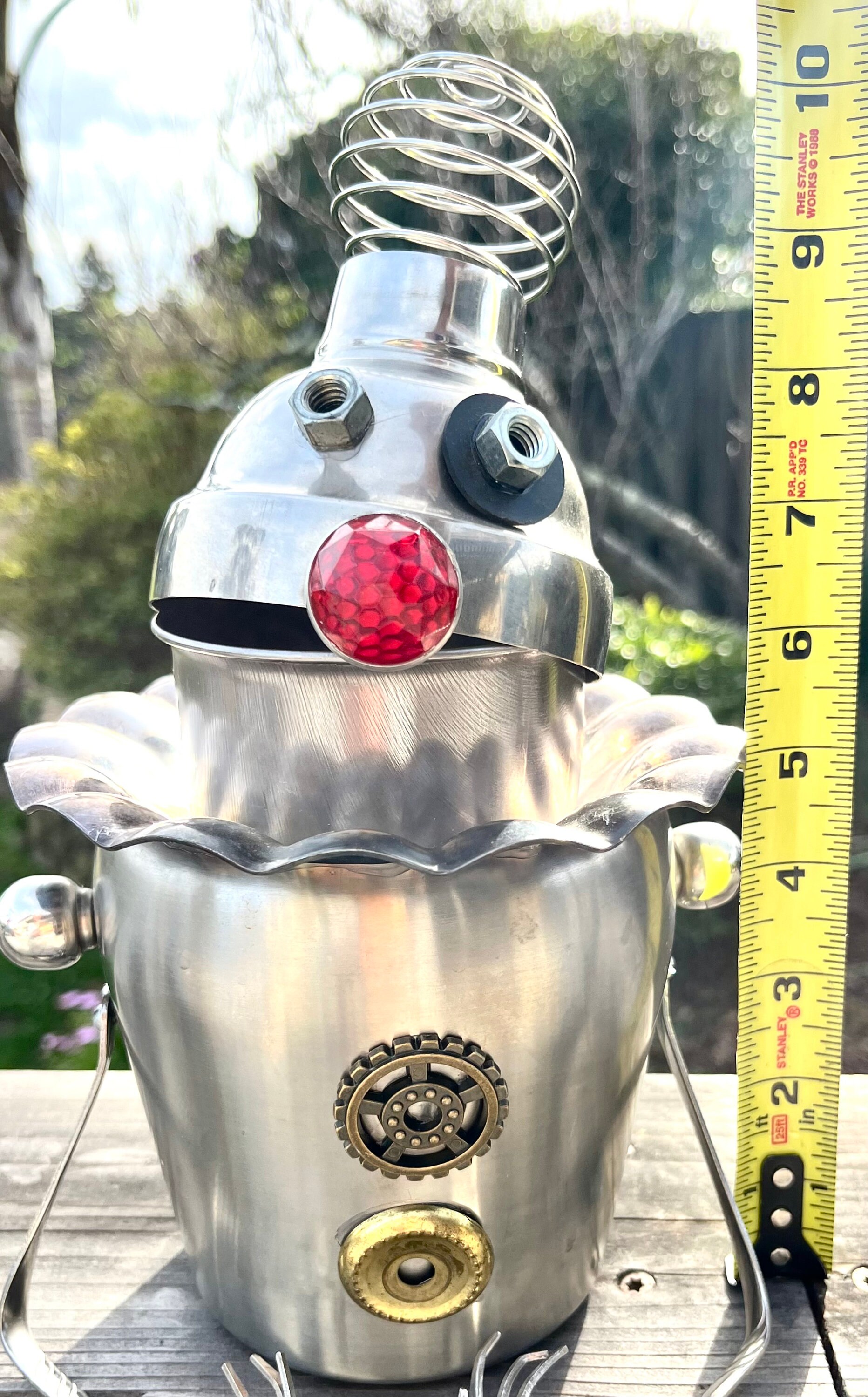 Whimsical Clown / Robot Art Sculpture - Recycled Art- Found Art ...