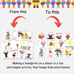 Handprint Memory Book Printable, Handprint Art, Toddler Activity ...