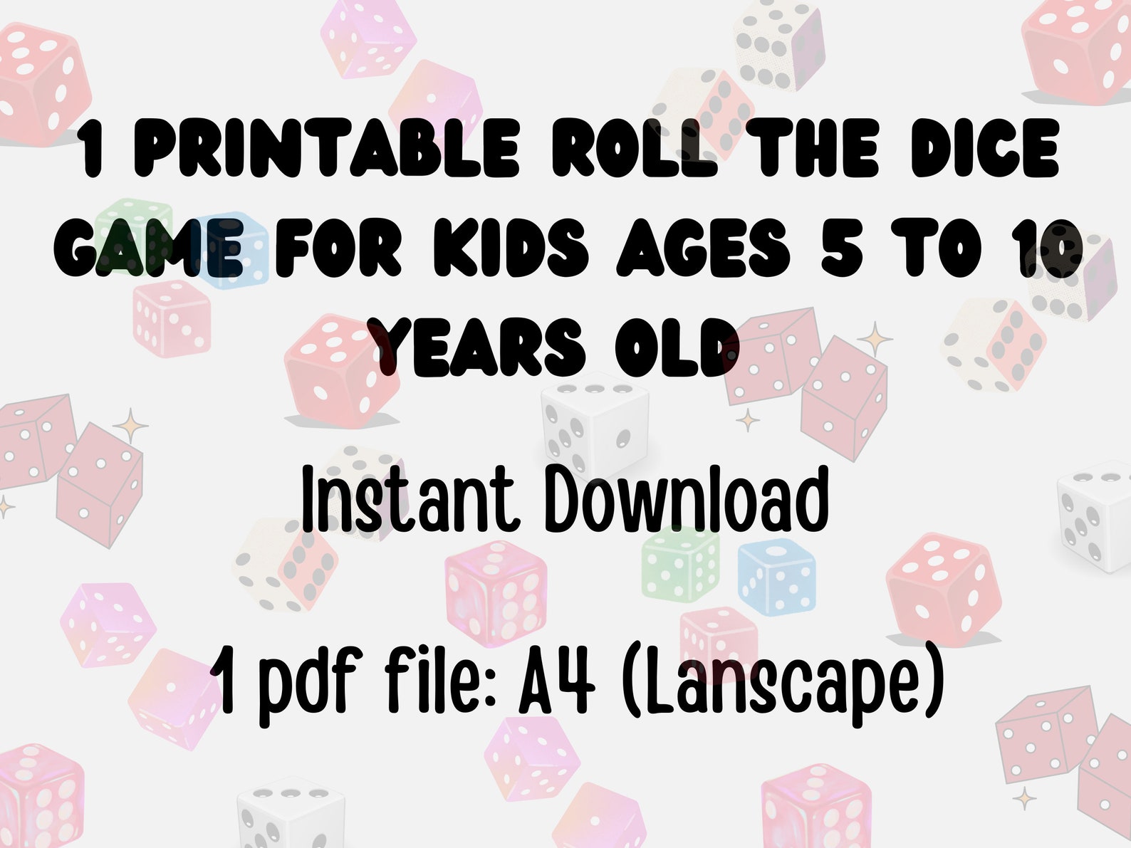 Roll the Dice Game for Kids | Holiday Dice Fun | Kids Dice Game ...