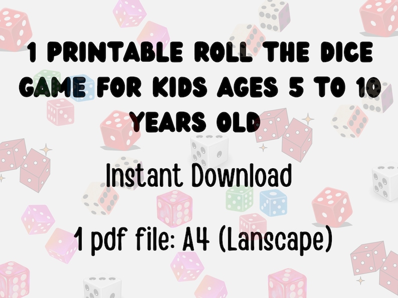 Roll the Dice Game for Kids | Holiday Dice Fun | Kids Dice Game ...