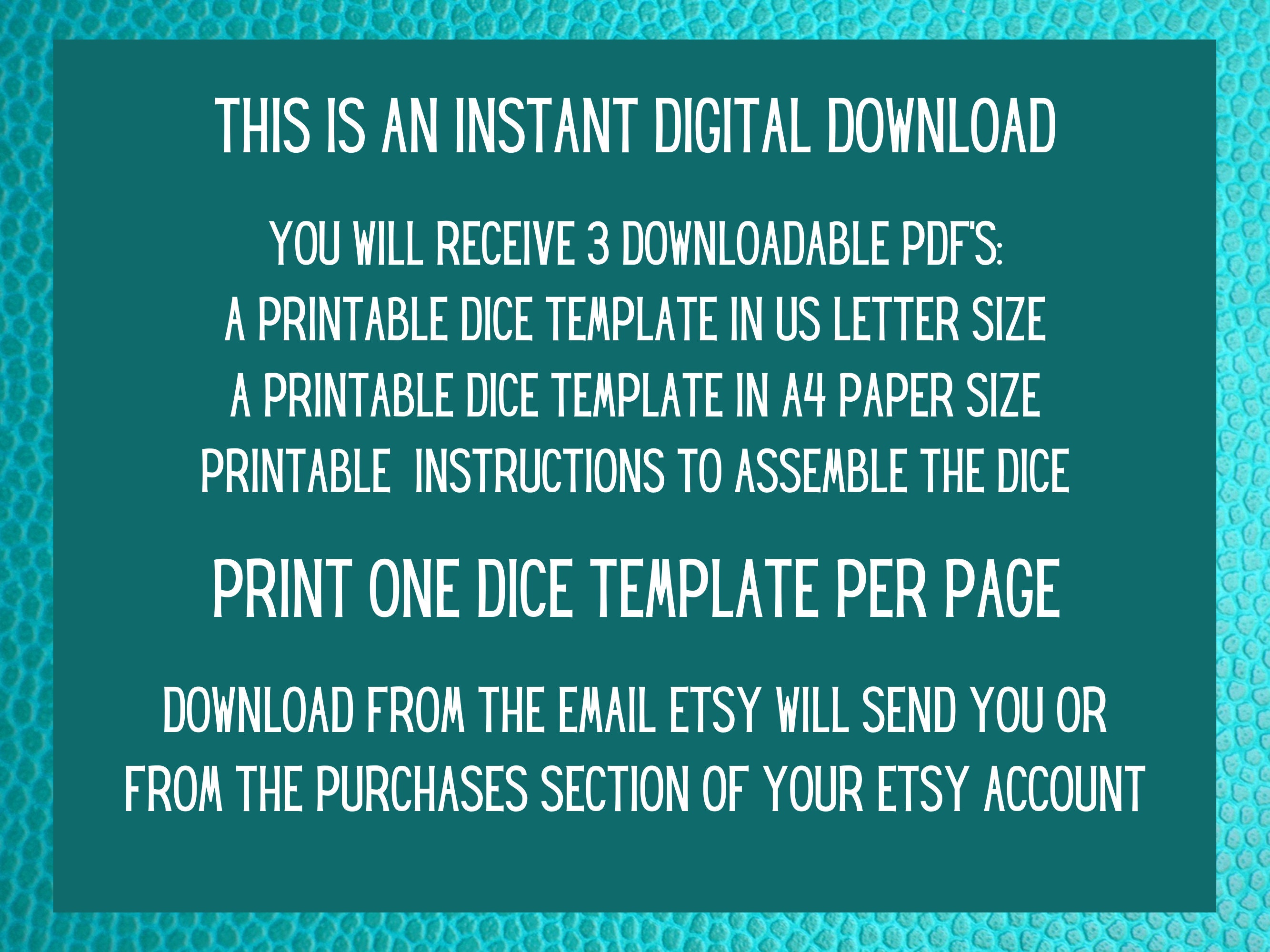 Printable Blank Paper Dice Template To Cut Out For Games L Foldable