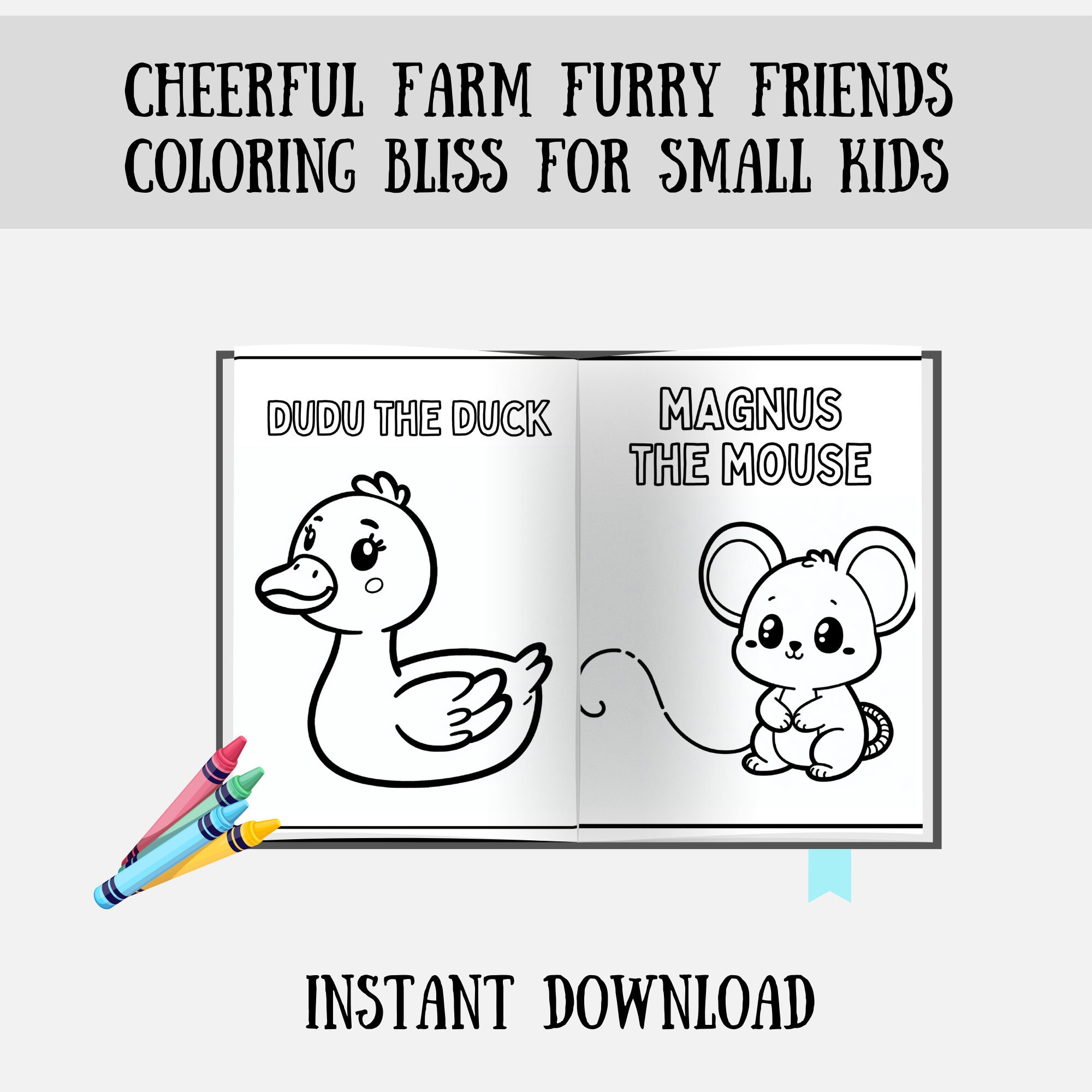 Printable Farm Animal Coloring Pages PDF L Toddler Coloring Pages L ...