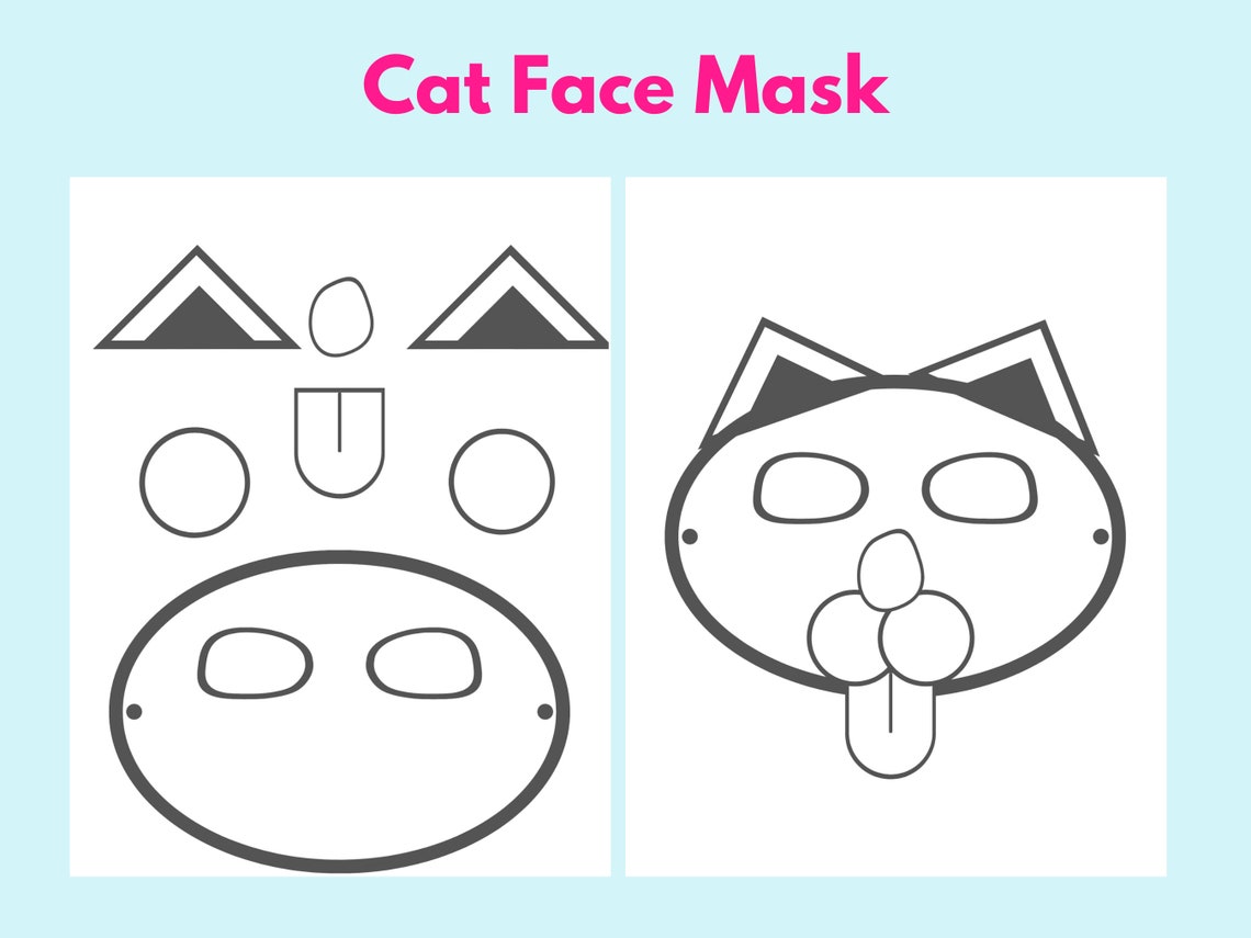 Printable Animal Masks for Kids L Zoo Animal Mask L Party Animals Paper ...