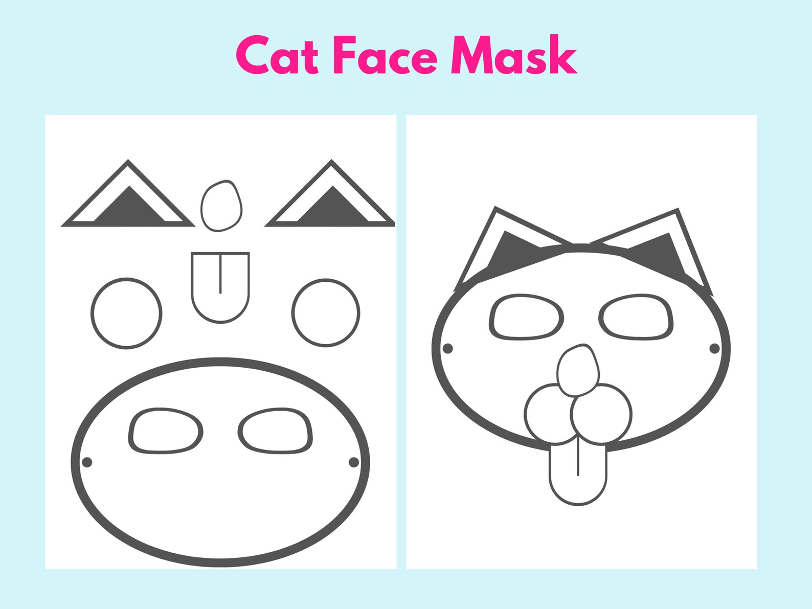 Printable Animal Masks for Kids L Zoo Animal Mask L Party Animals Paper ...