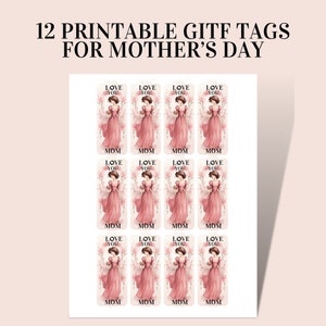 Printable Mother's Day Gift Tags Vintage Style PDF, Cute Happy Mother ...