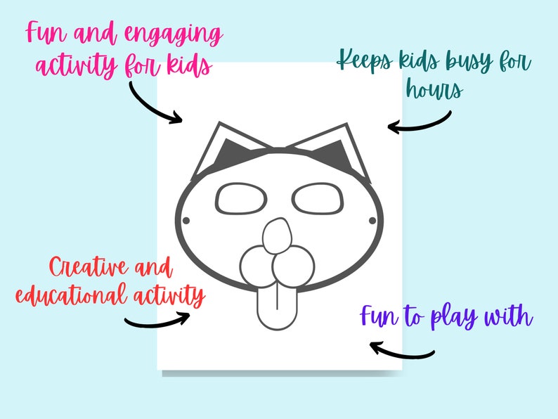 Printable Animal Masks for Kids L Zoo Animal Mask L Party Animals Paper ...